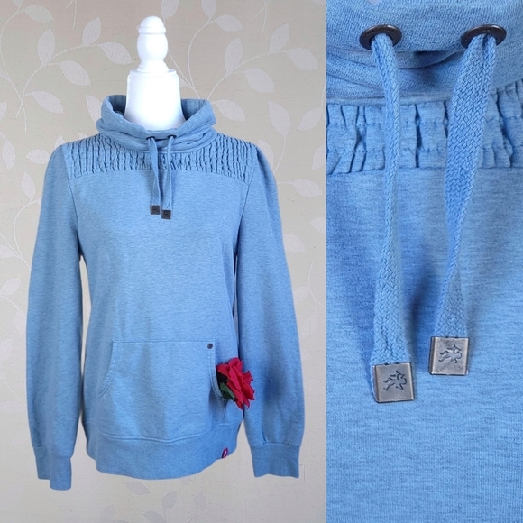 Esprit | Sweaters | Esprit Edc Cowl Neck Kangaroo Pocket Ruched Detail ...